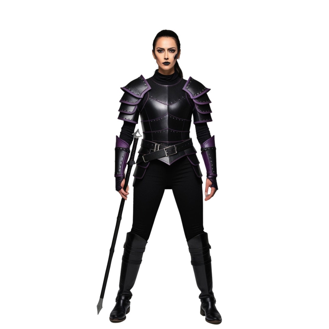 100% Cow Leather Armor - Medieval Knight Cosplay Armor With Shoulder ...