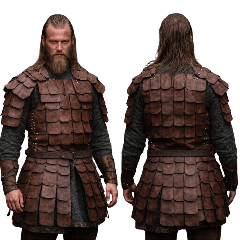 Handmade Leather Brigandine Armor: Viking Renaissance LARP Outfit - Etsy