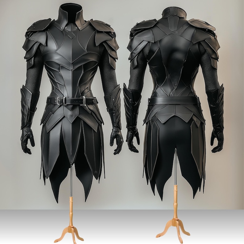 Handmade Black Leather LARP Armor: Cyberpunk Knight Costume - Etsy