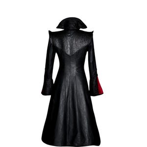 Custom Black Eco-leather Vampire Coat With Vest: Gothic Steampunk ...