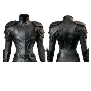 Handmade Black Leather LARP Armor: Cyberpunk Knight Costume - Etsy