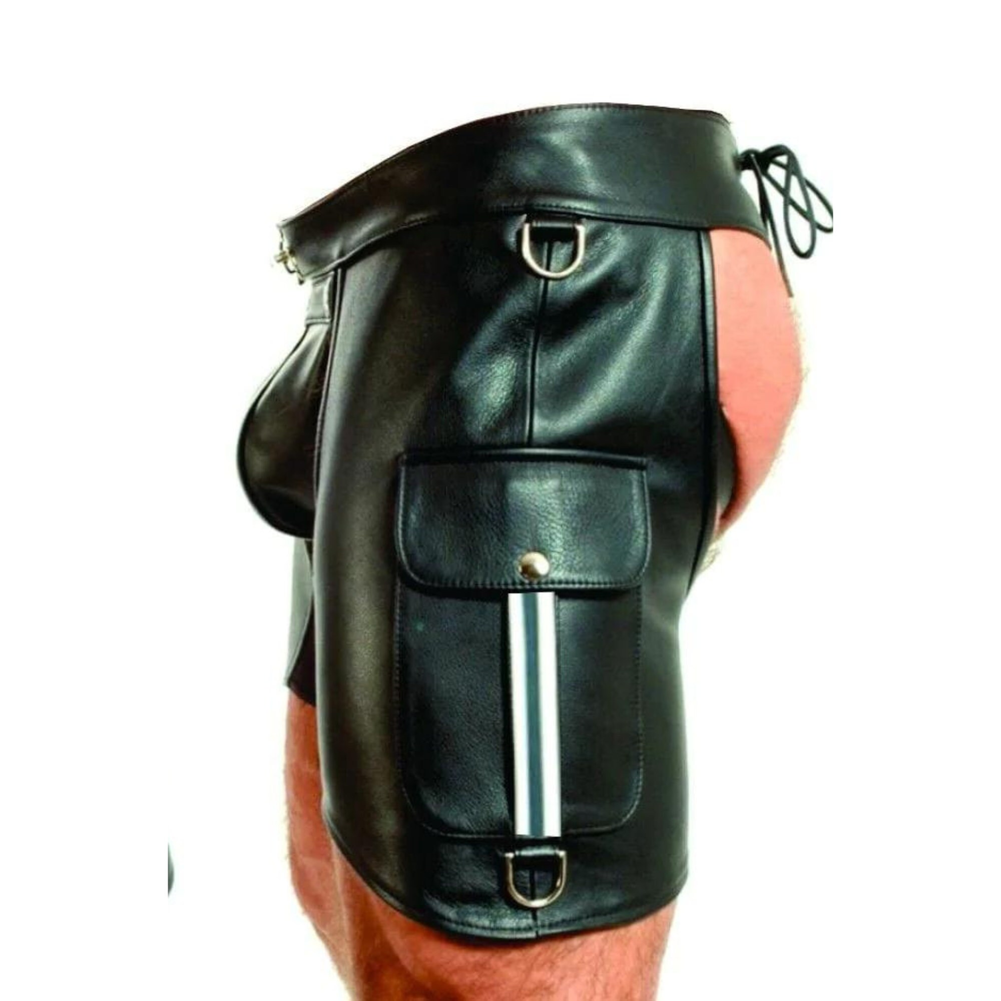 Exclusive Premium Men 100% Genuine Cow Leather Chap Rider Chaps Shorts ...