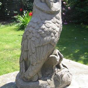 Stone Owl Garden Statue Antique Finish Owl Ornament - Etsy