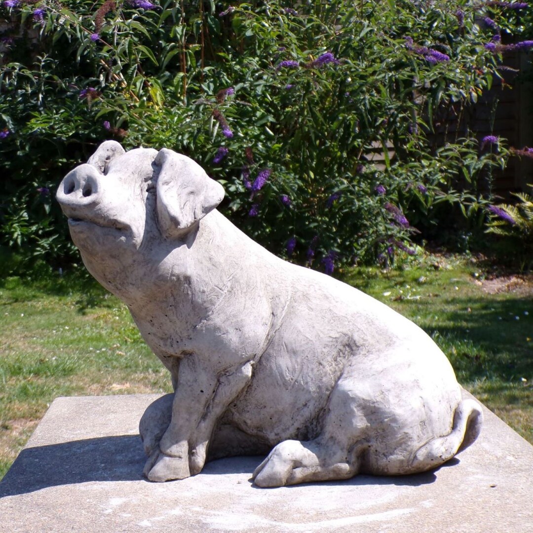 Parsnip Pig Stone Garden Statue - Etsy