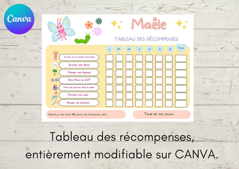 Tableau Des Récompenses Enfants Positif Format Numérique - Etsy