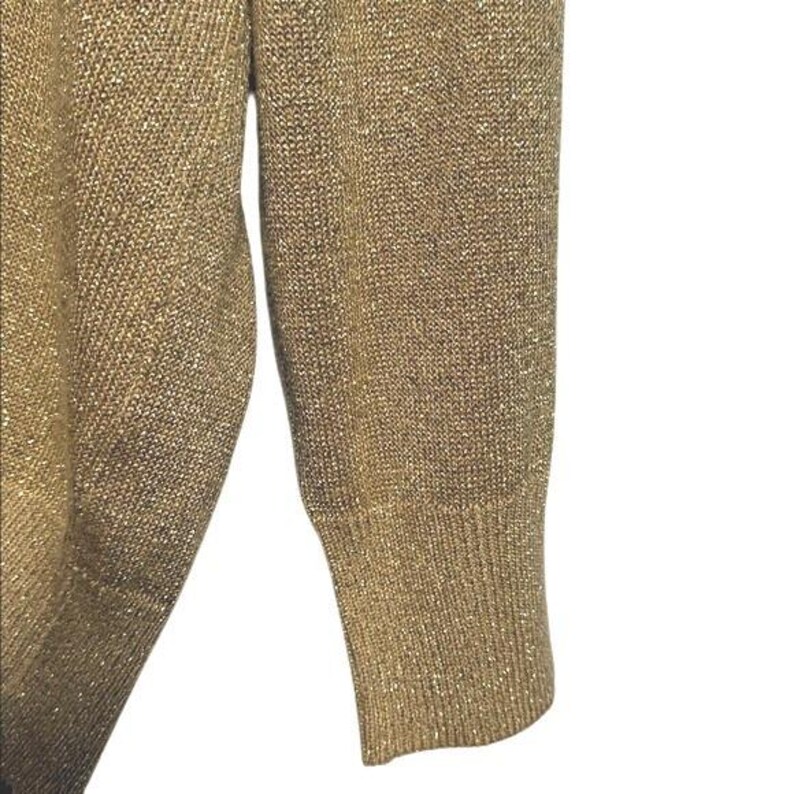 Drapers & Damons Gold Sparkle Metallic Knit Mock Neck Royalcore Party ...