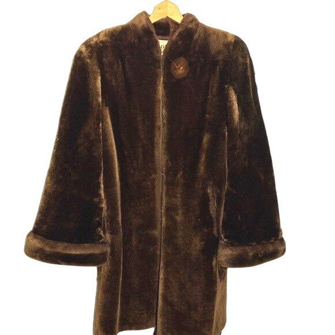 Vintage Rooks Furriers Laskin Mouton Genuine Dyed Lamb Fur Coat Mob ...