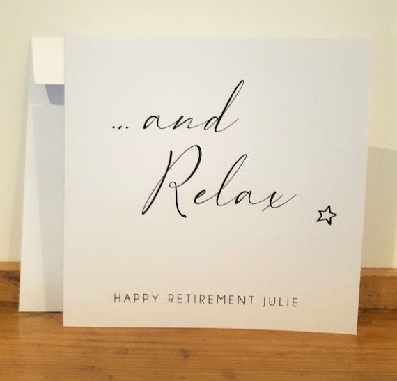 Retirement Card Handmade and Personalised With Name and - Etsy UK