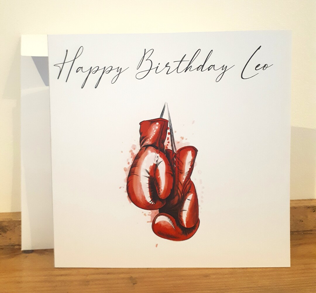 Boxing Birthday Card Boy / Son Birthday Card Handmade and - Etsy