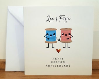 Funny 2 Year Anniversary Card 2nd Anniversary Card Cotton - Etsy UK