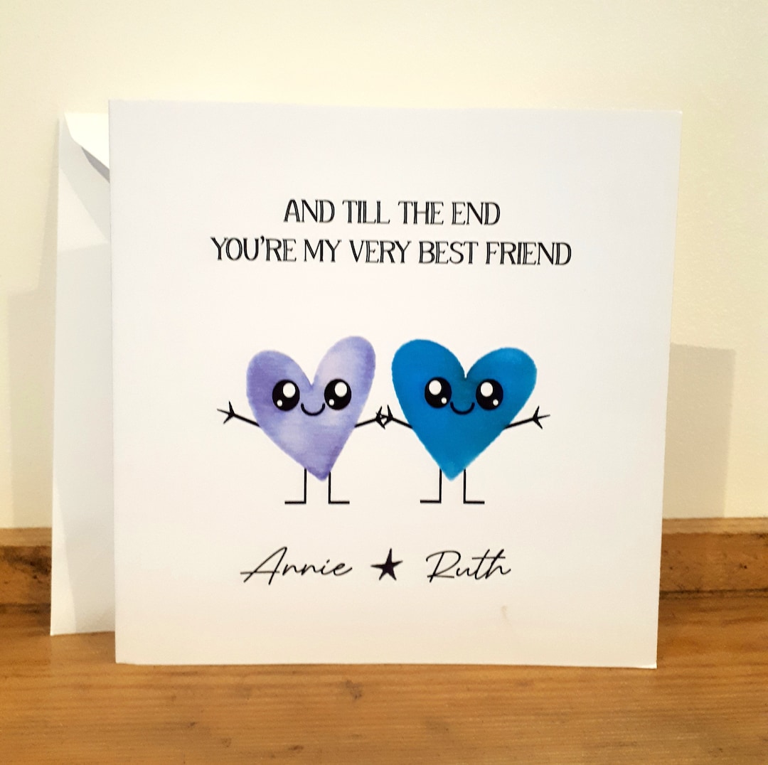 Best Friend Birthday Card / Bestie Birthday Card - Personalised With ...