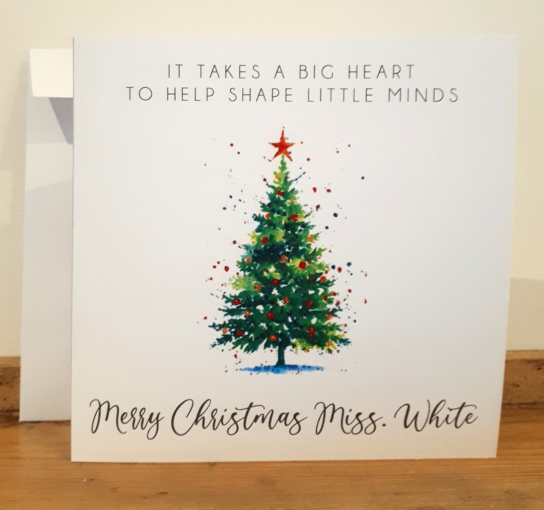Childminder Teacher Christmas Card - Nursery Christmas Card - Teacher ...