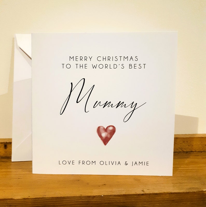 Mummy Christmas Card / Best Mummy Christmas Card -funny - Personalised ...