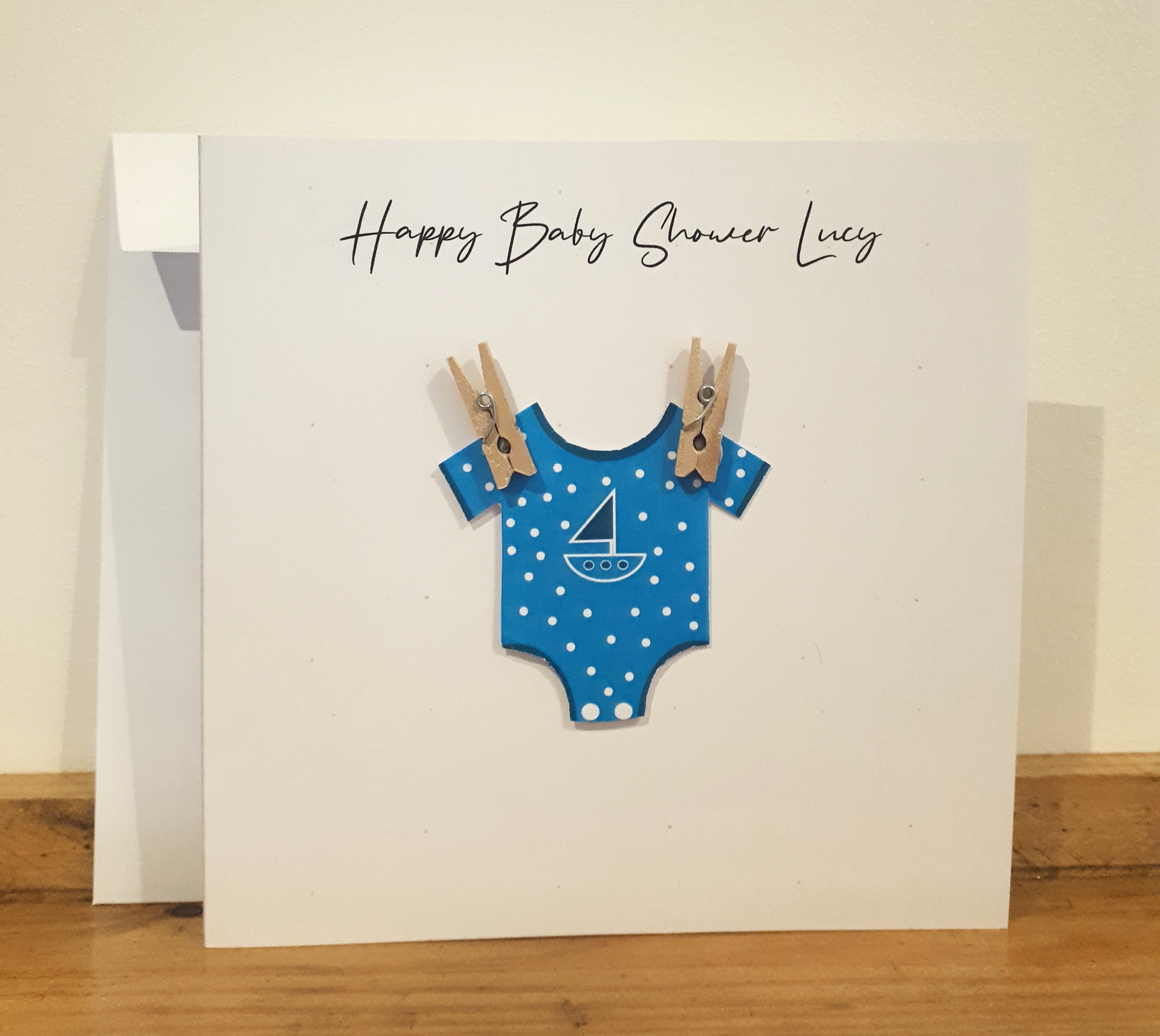 Baby Shower Card - Handmade and Personalised With Name - Different ...