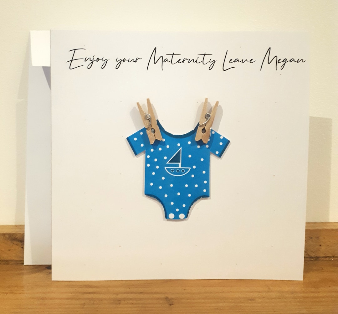 Maternity Leave Card - Handmade and Personalised With Name - Different ...
