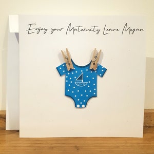 Maternity Leave Card - Handmade and Personalised With Name - Different ...