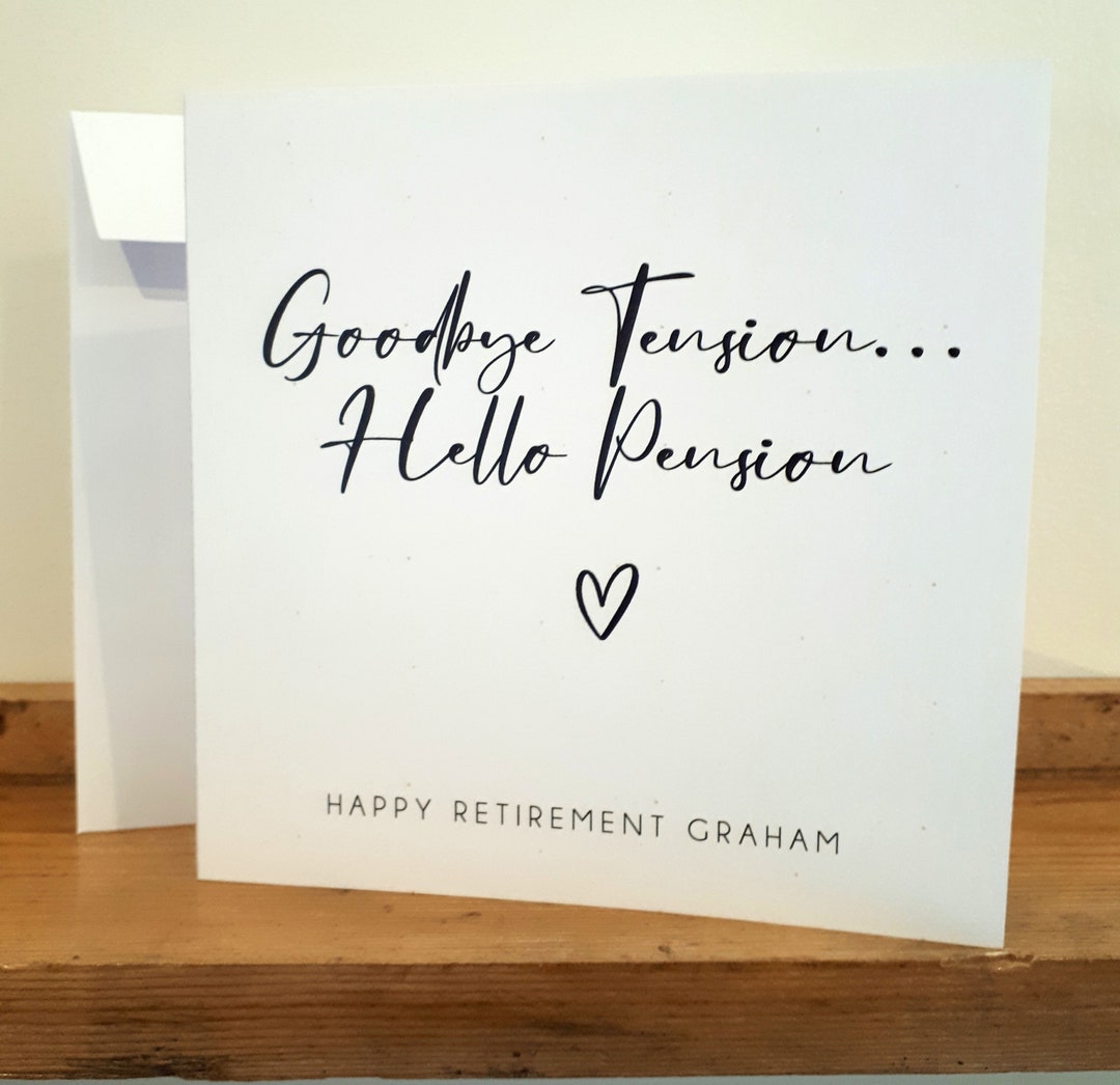 Retirement Card - Handmade and Personalised With Name - Etsy UK