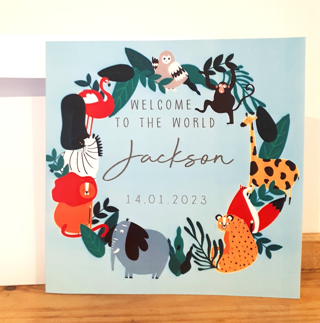 Personalised New Baby Card New Born Card Personalised With Name and ...