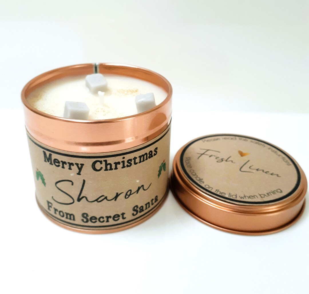 Secret Santa Christmas Gift - Secret Santa Candle - Personalised With ...
