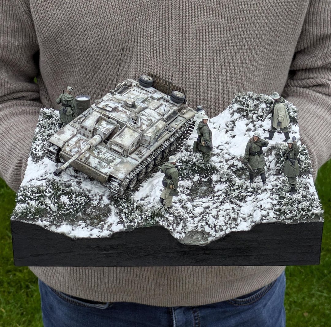 Winter Stug Diorama, 1/35, Ww2 Diorama, Military Model, Unique ...