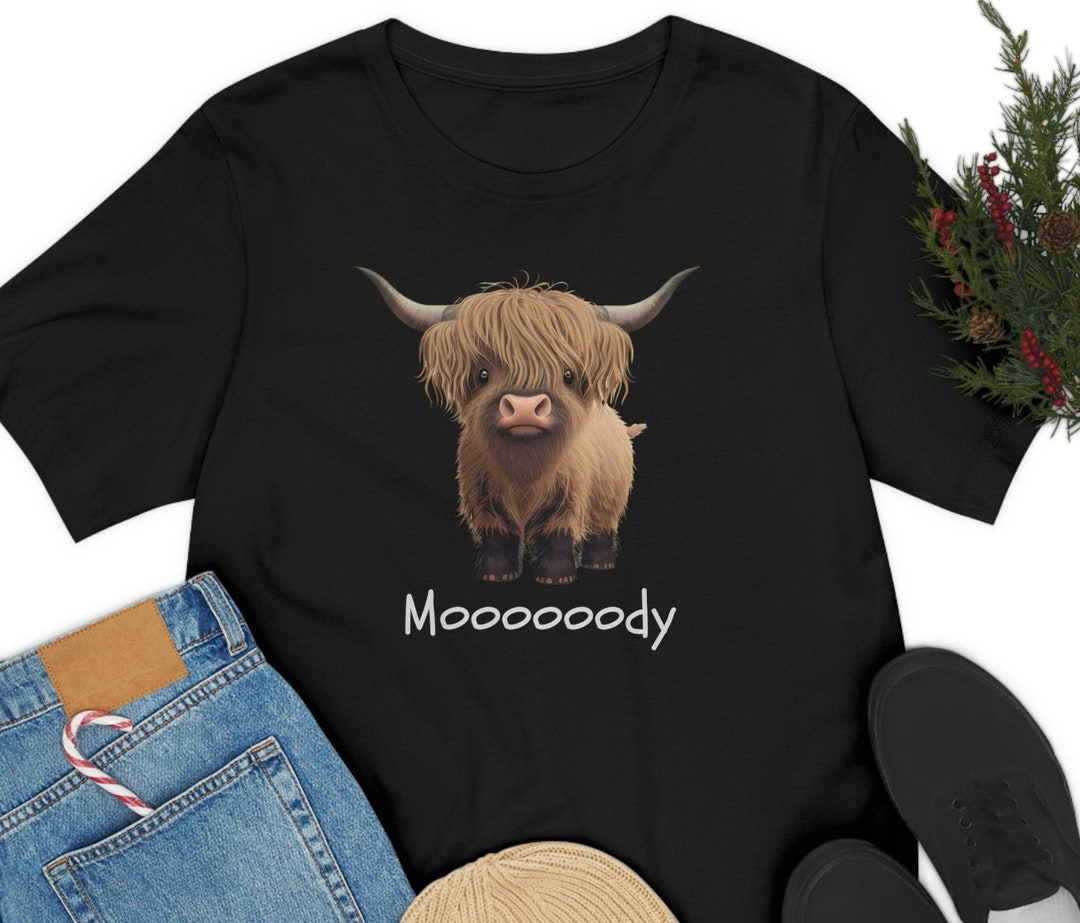 Highland Cow T-shirt, Cute Highland Cow Tee, Highland Cow T-shirt ...