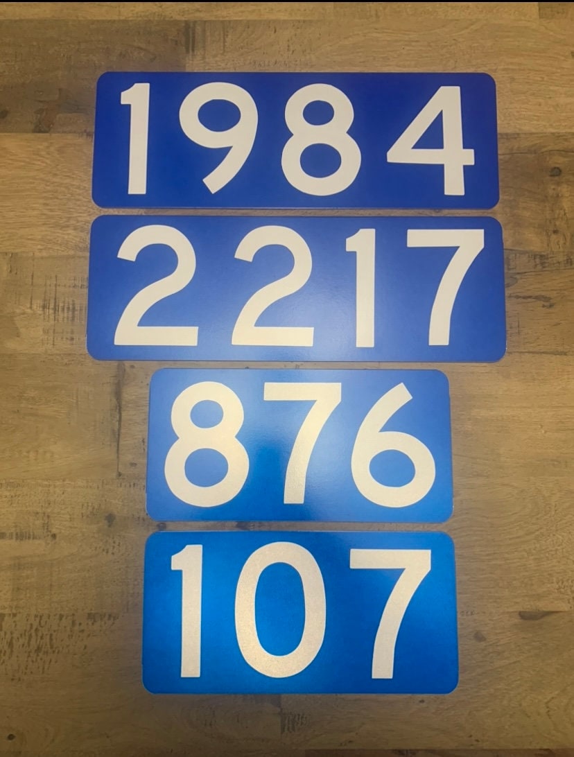 5 Blue Reflective Civic Number Sign First Responder Preferred - Etsy Canada
