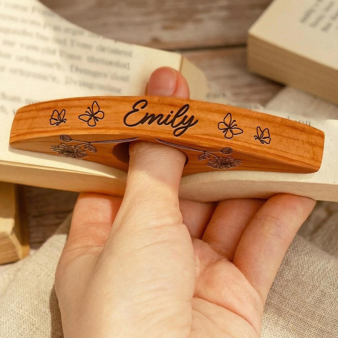 Custom Bookmark · Thumb Page Holder · Wooden Page Holder · Book Lover ...