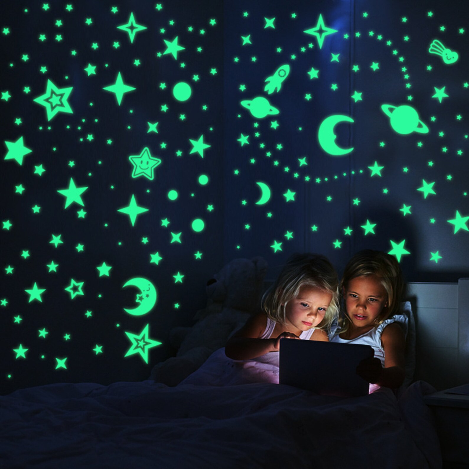 Glow in the Dark Wall Stickers Luminous Stickers Glow Decals Glow in ...