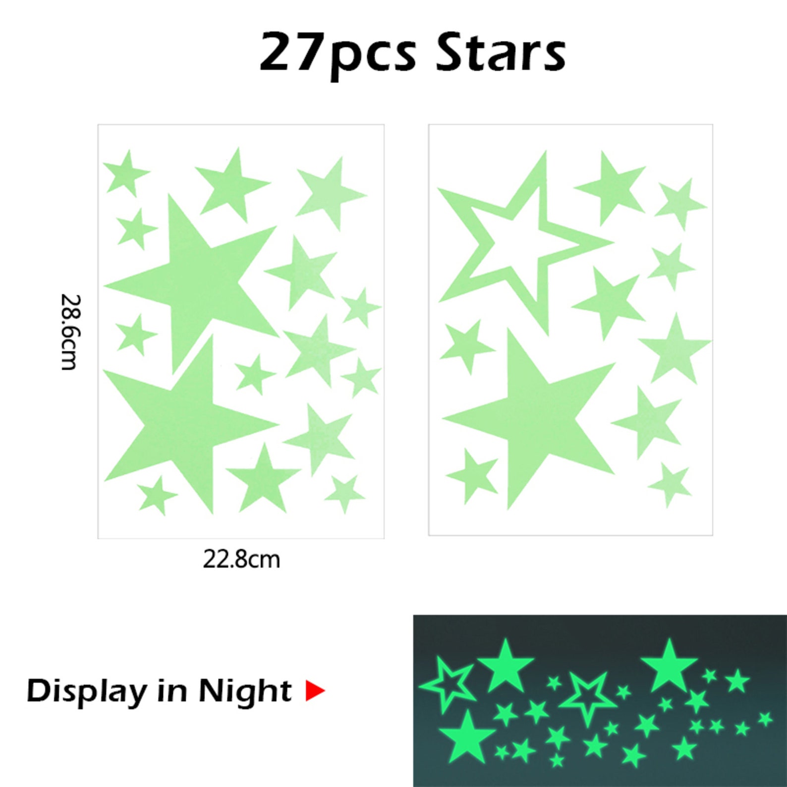 Glow in the Dark Wall Stickers Luminous Stickers Glow Decals Glow in ...