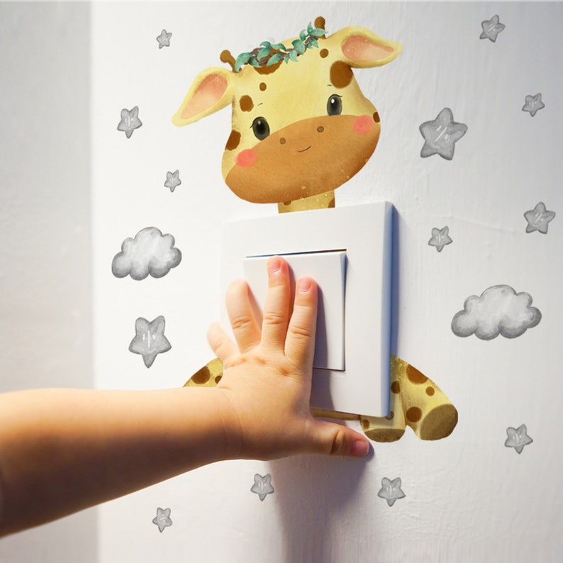 Cute Switch Sticker Elephant Switch Sticker Giraffe Switch Sticker Bear ...