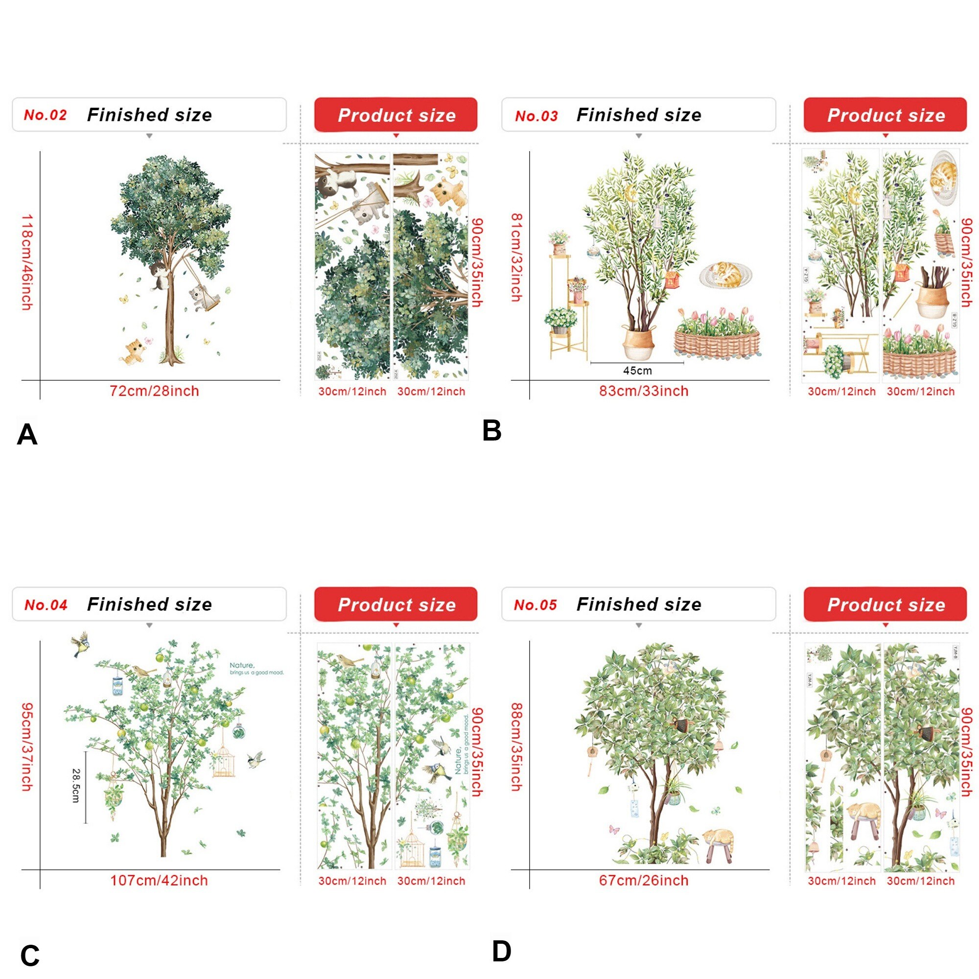 Birch Tree Wall Sticker Birch Tree Wall Decal Birch Tree Wall Art ...