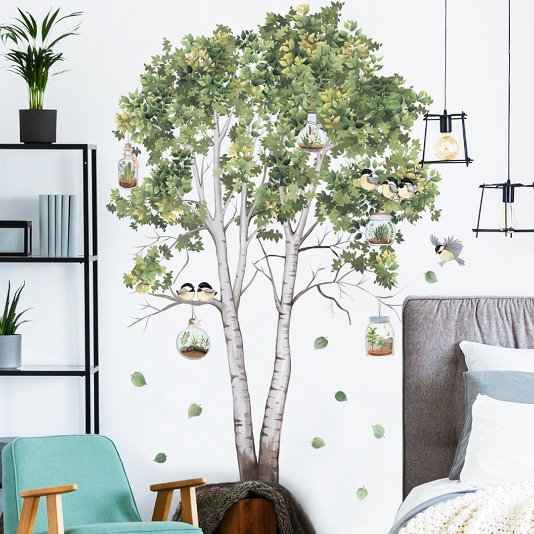Birch Tree Wall Sticker - Birch Tree Wall Decal - Birch Tree Wall Art ...