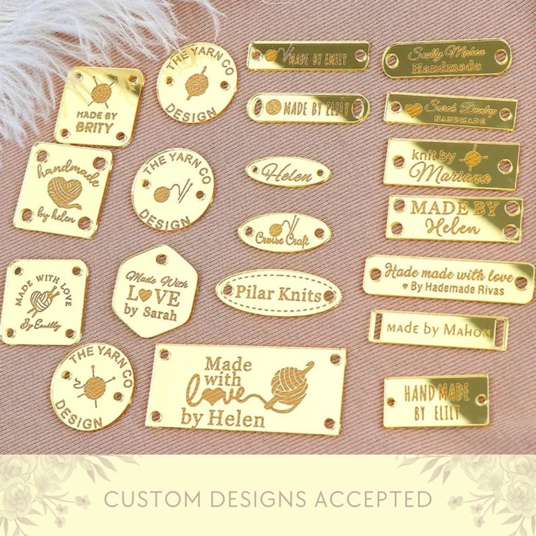 50pcs Custom Clothing Labels, Personalized Tags, Acrylic Sewing Label ...