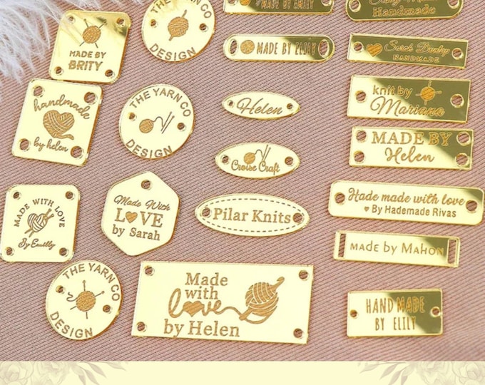 50pcs Custom Clothing Labels, Personalized Tags, Acrylic Sewing Label ...