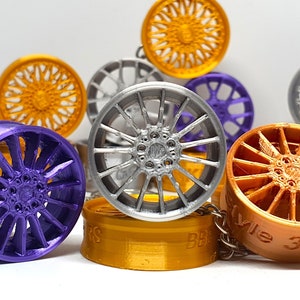 3D Printed Car Wheel Keychain - Etsy