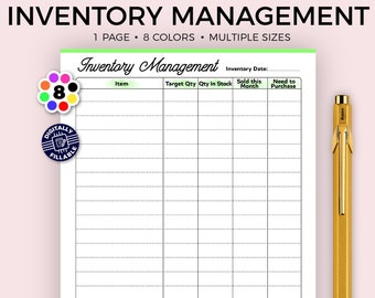 Craft Inventory Form - Etsy