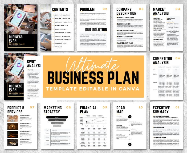 Small Business Plan Template, Start up Workbook, Business Plan Analysis ...