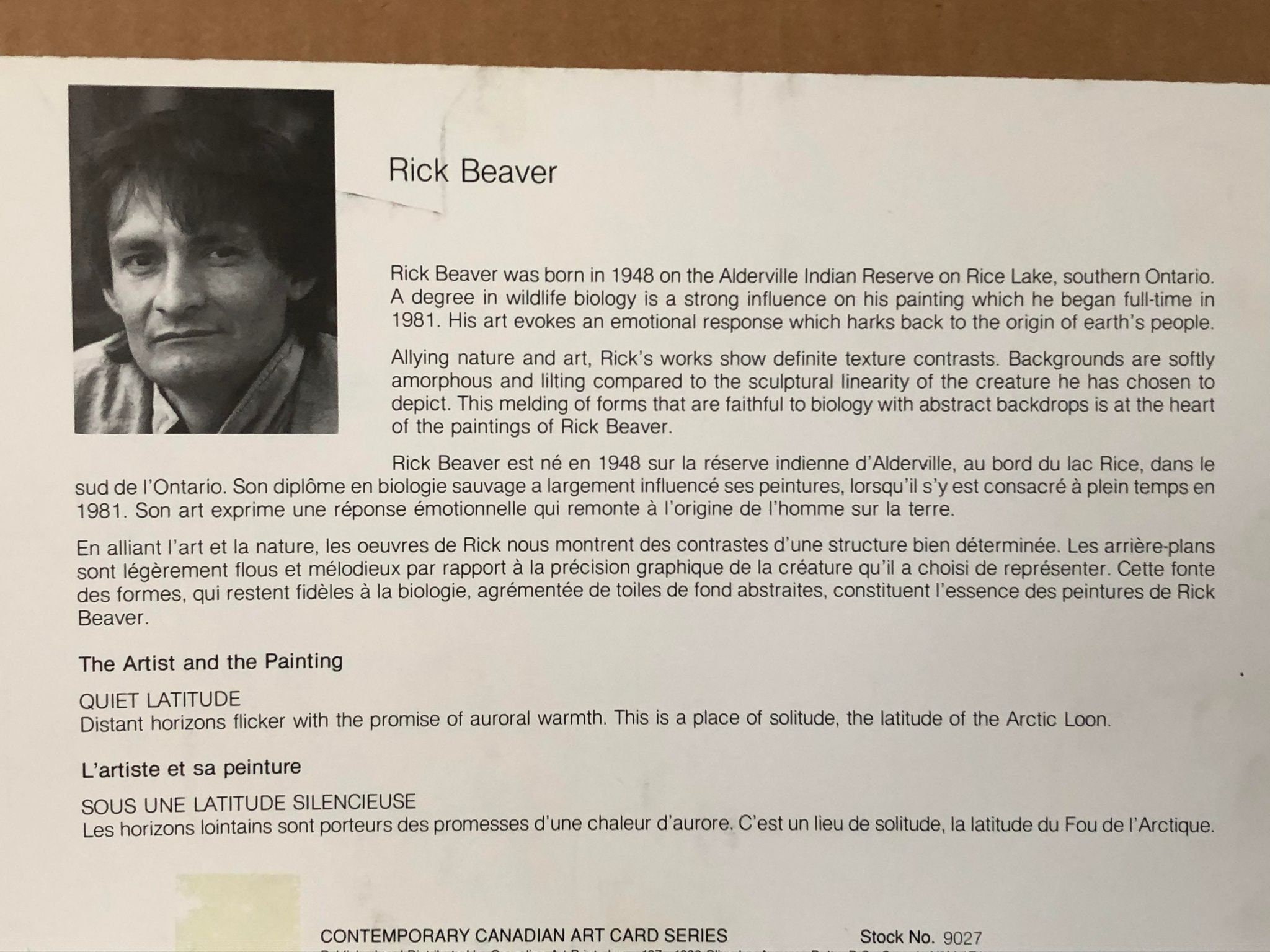 Rick Beaver Signed Vintage First Nations "quiet Latitude ", Arctic ...