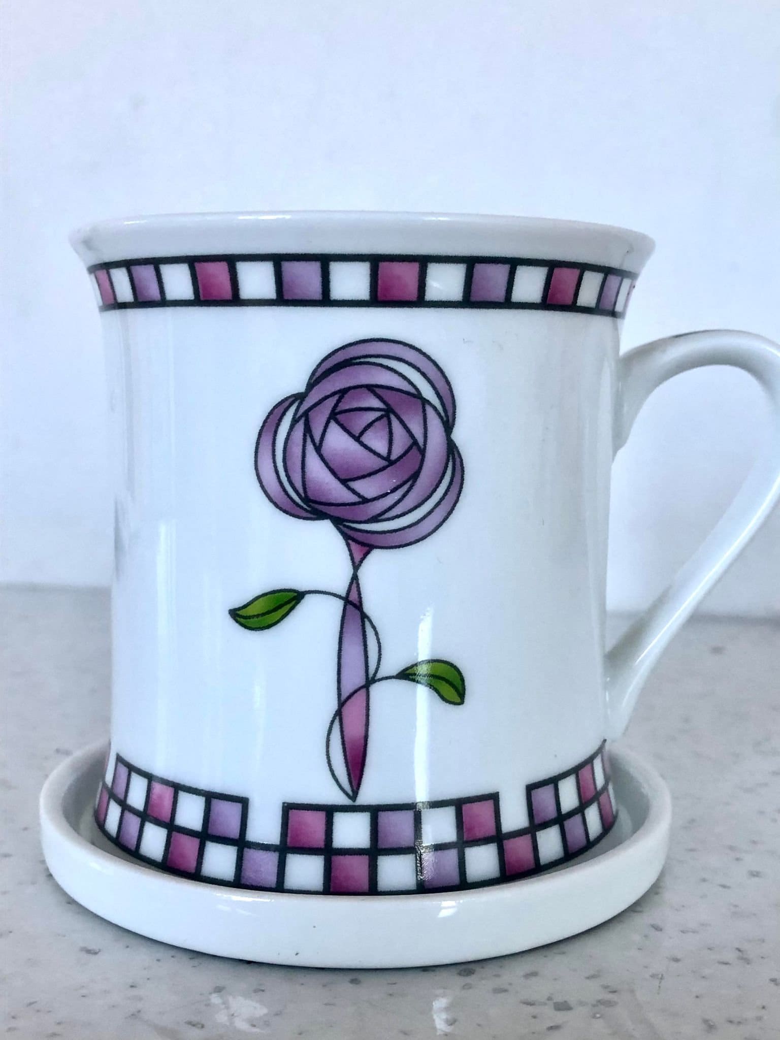 Vintage Rennie Mackintosh Tea Mug/maker With Coaster/lid - Etsy