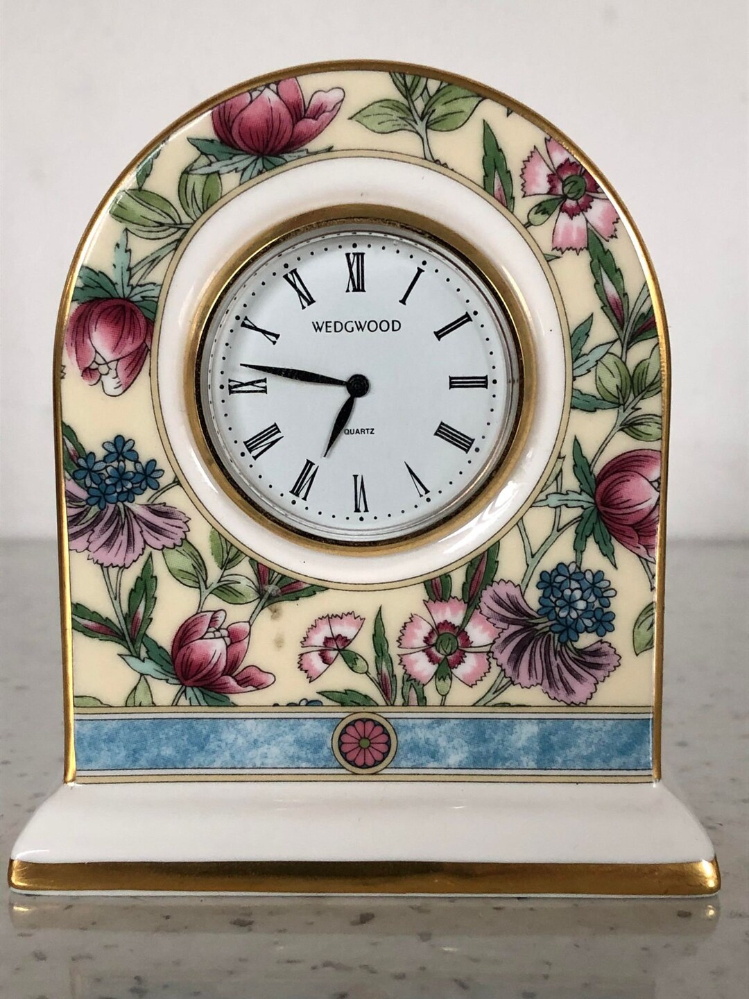 Wedgwood Bone-china Mantle Clock Sarah Produced - Etsy