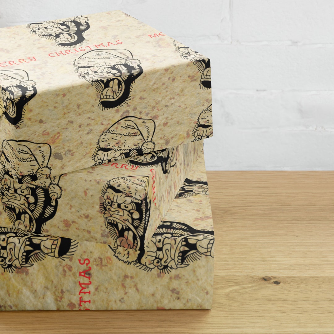 Gorilla Tattoo Flash Wrapping Paper - Etsy