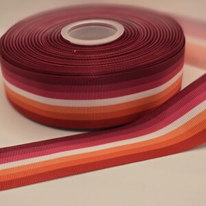 Lesbian Pride Ribbon, 38mm, Priced per METRE LGBTQ+ Perfect for ...