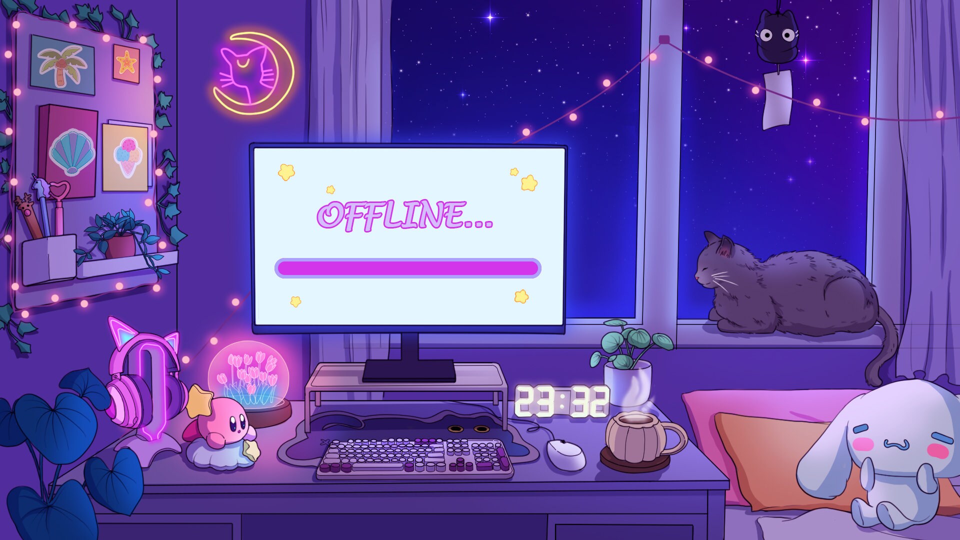 Animate Room Cute / Cozy Twitch Screen / Stream Screen Decor / - Etsy