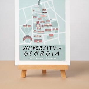 UGA North Campus Illustrated Map - Etsy