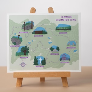 Sewanee Perimeter Trail Illustrated Map - Etsy Canada