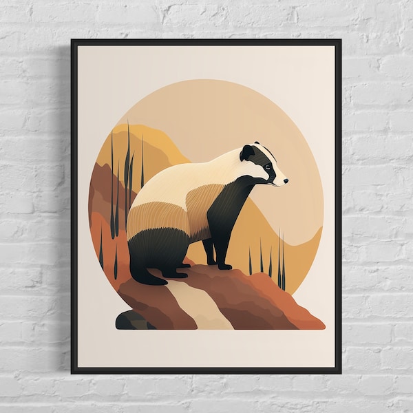 Badger Art - Etsy