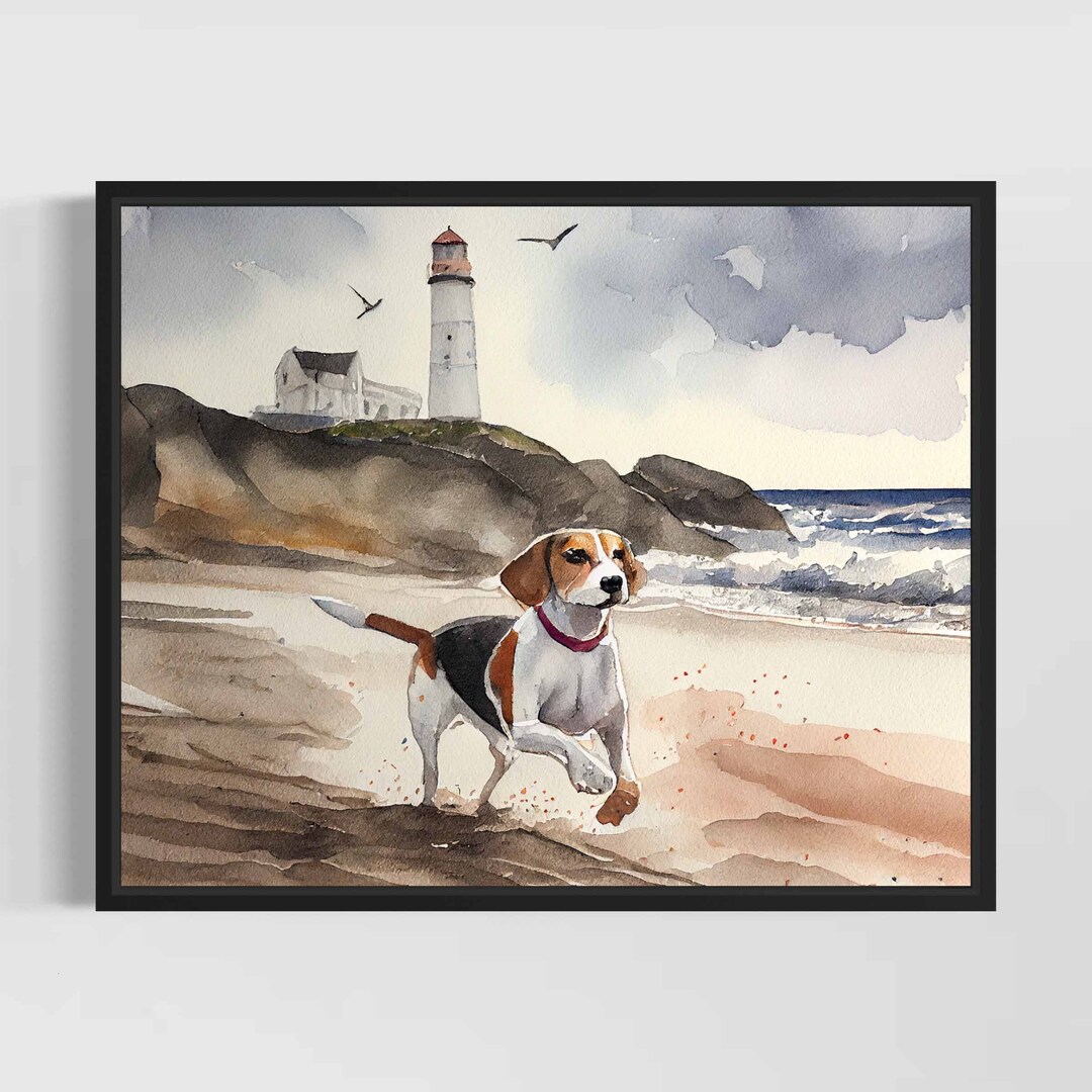 Kerry Beagle Watercolor Art Print Hand Signed Limited Edition Dog ...