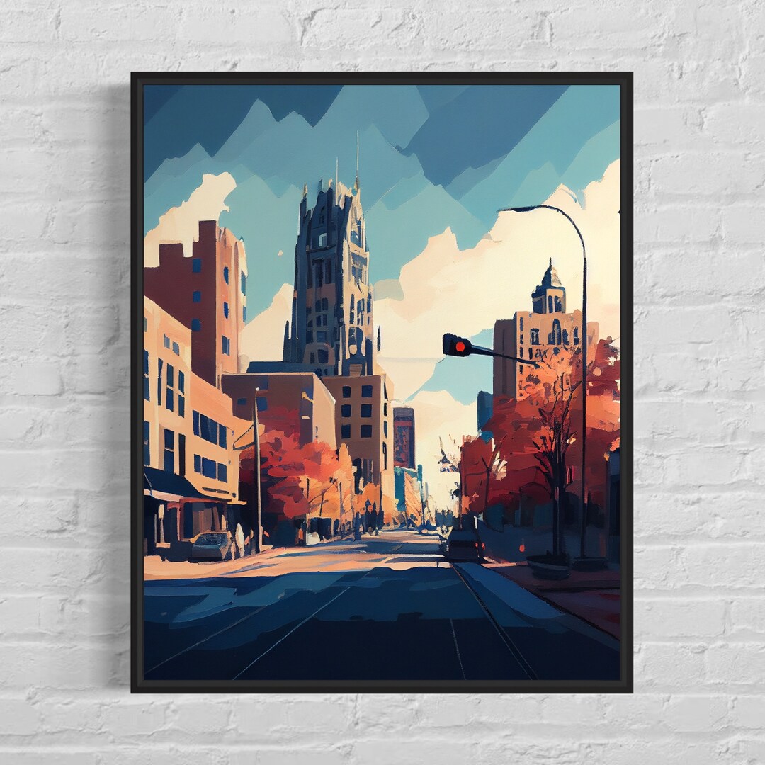 Ann Arbor Michigan Art Print Ann Arbor Poster Artwork - Etsy