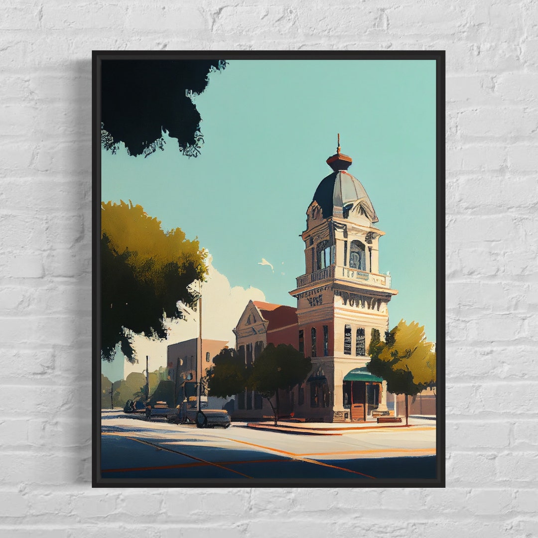 Denton Texas Art Print Denton Poster Artwork - Etsy