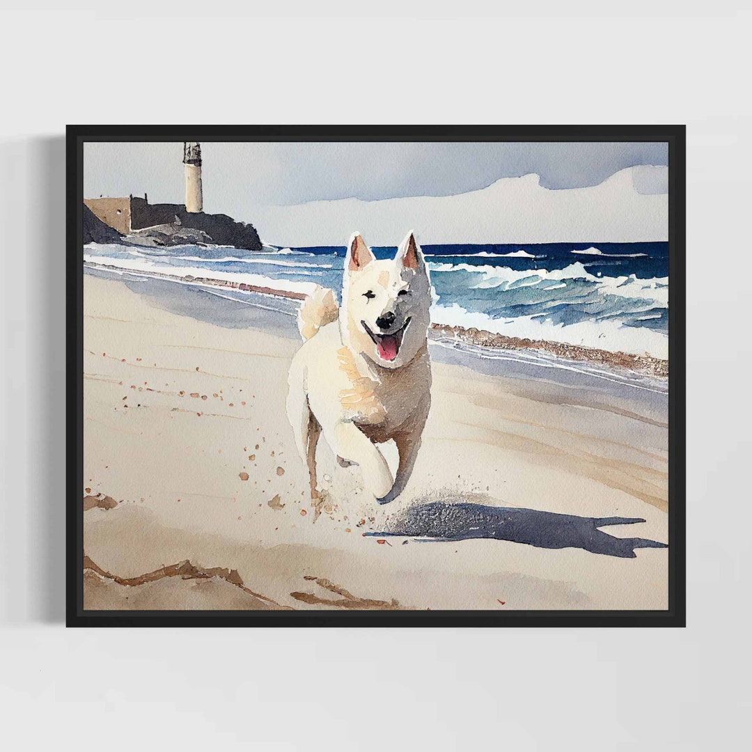 Jindo Watercolor Art Print Hand Signed Limited Edition Dog Painting ...
